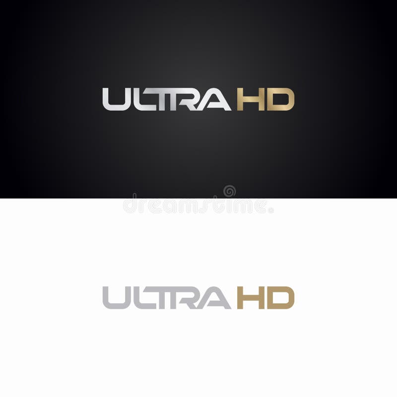 Ultra HD Logo. High Definition Sign Logotype Stock Vector ...