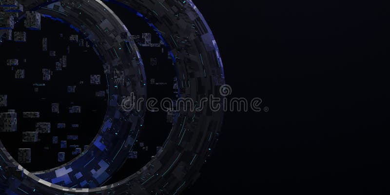 Ultra Hd Sci-fi Bluelight Neon Black Background Abstract 3d Texture ...