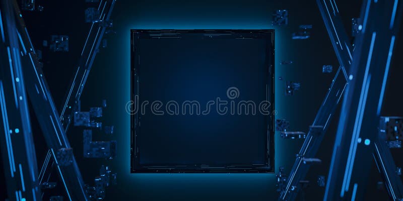 Ultra Hd Sci-fi Bluelight Neon Black Background Abstract 3d Texture ...