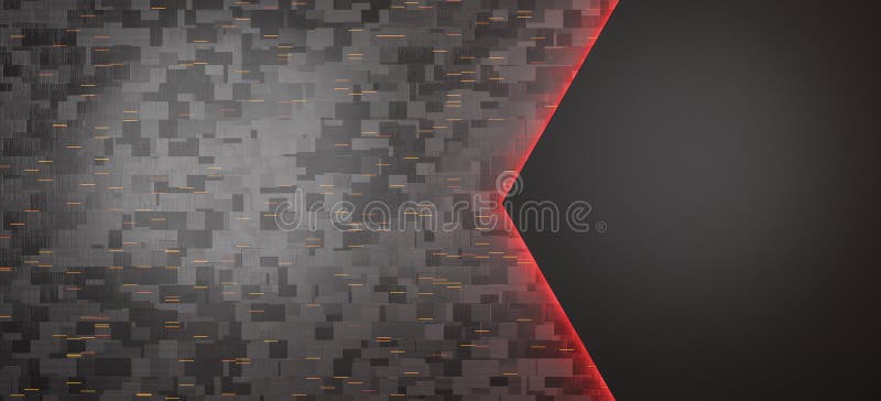 Ultra Hd Sci-fi Triangle Red Neon Light on Black Background Abstract 3d ...