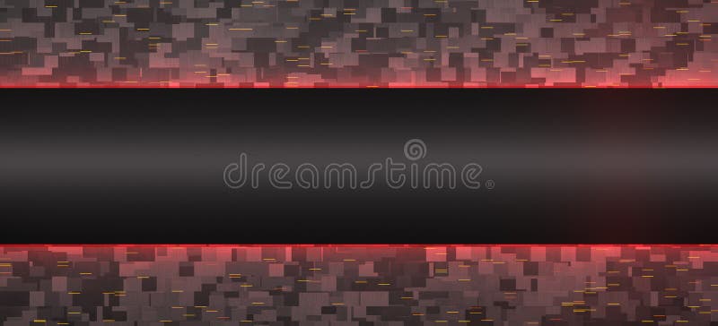 Ultra Hd Sci-fi Triangle Red Neon Light on Black Background Abstract 3d ...