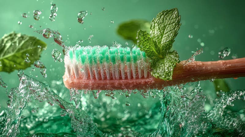 An Ultra-high Definition Shot of a Toothbrush Smeared with Realistic ...