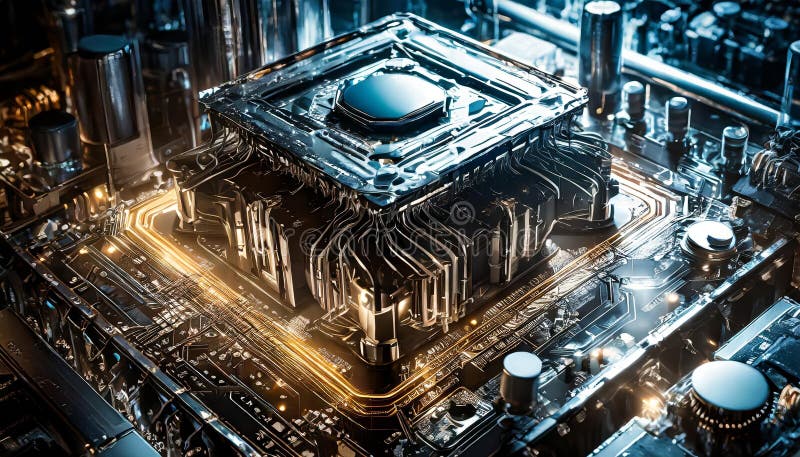 Ultra-High Resolution Technology Texture of a Supercomputer Rendered in ...