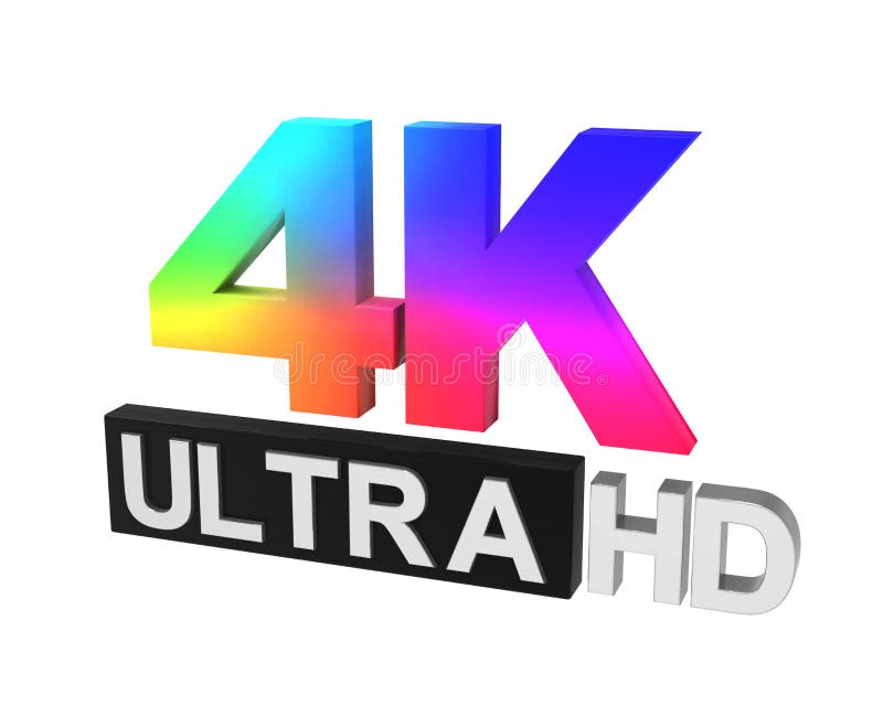 Ultra icône de HD 4K illustration stock. Illustration du isolement ...