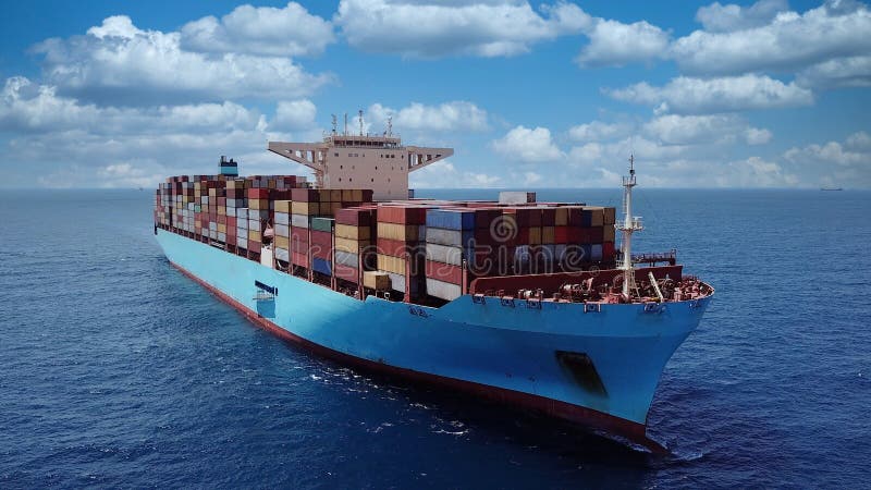 Ultra Large Container Vessel or ULCV Fully Loaded with Freight ...