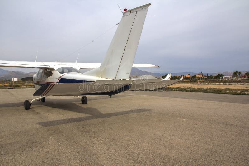 Ultra Light Aircraft at the Airport. View from Afar Stock Photo - Image ...
