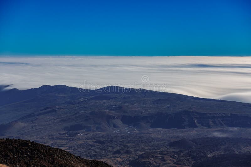 Teide Observatory on Top of the Clouds, Tenerife, Spain Stock Photo ...