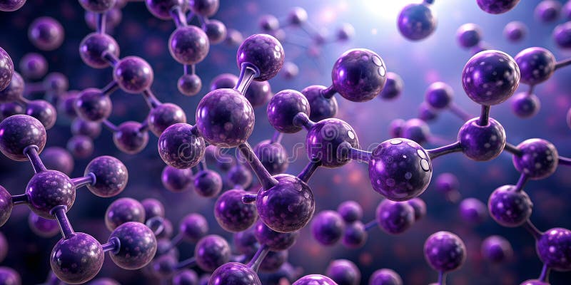 Ultra Microscopic of Molecules from Foreign Dark Purple AI-Generated ...