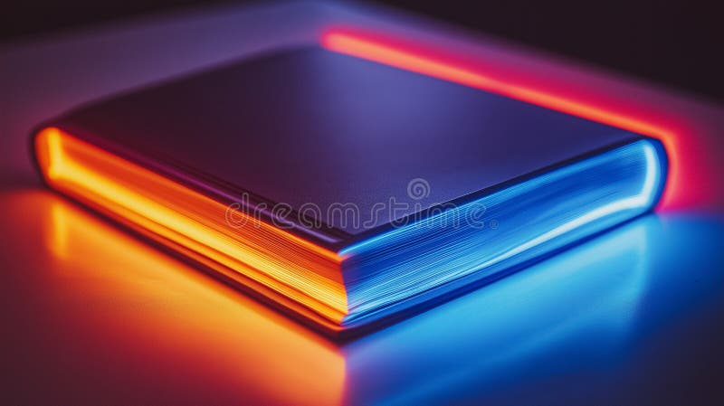 Ultra-modern Book with an Embedded LED Display on the Cover, Isolated ...