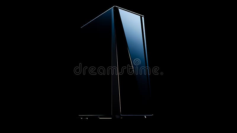 An Ultra-modern Computer Tower (system Unit) on a Black Background ...