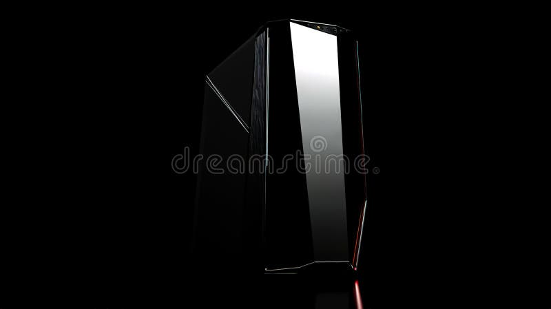 An Ultra-modern Computer Tower (system Unit) on a Black Background ...