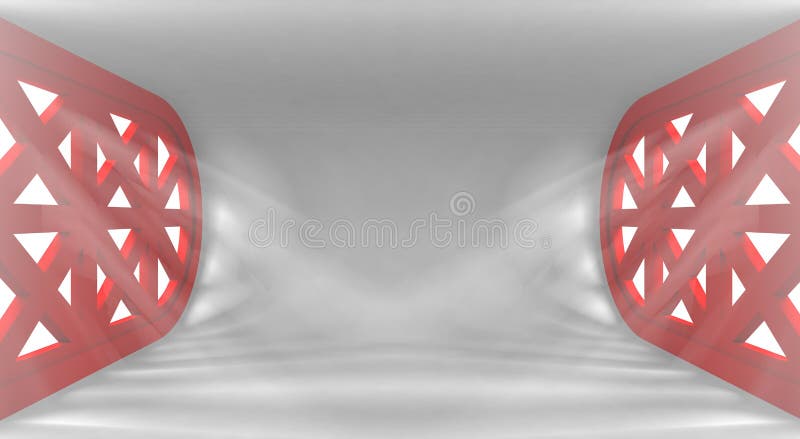 Ultra Modern Conceptual Empty Interior with Light Rays from the Windows ...