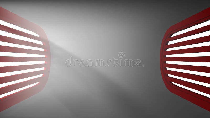 Ultra Modern Conceptual Empty Interior with Light Rays from the Windows ...