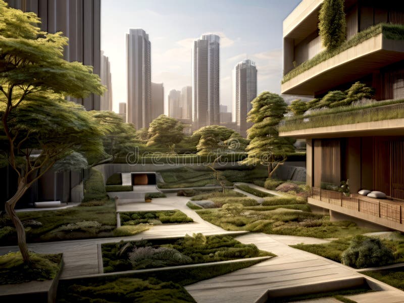 Ultra-Modern Futuristic Ecotopian Cityscape, Created with Generative AI ...