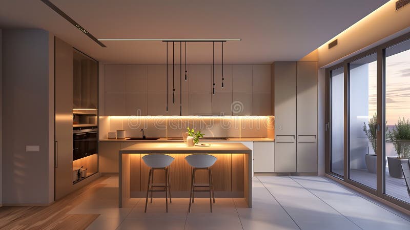 Ultra-modern Kitchen in the Interior. High Resolution. Stock ...