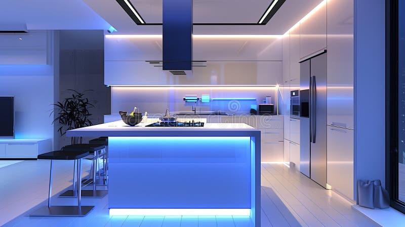 Ultra-modern Kitchen in the Interior. High Resolution. Stock ...