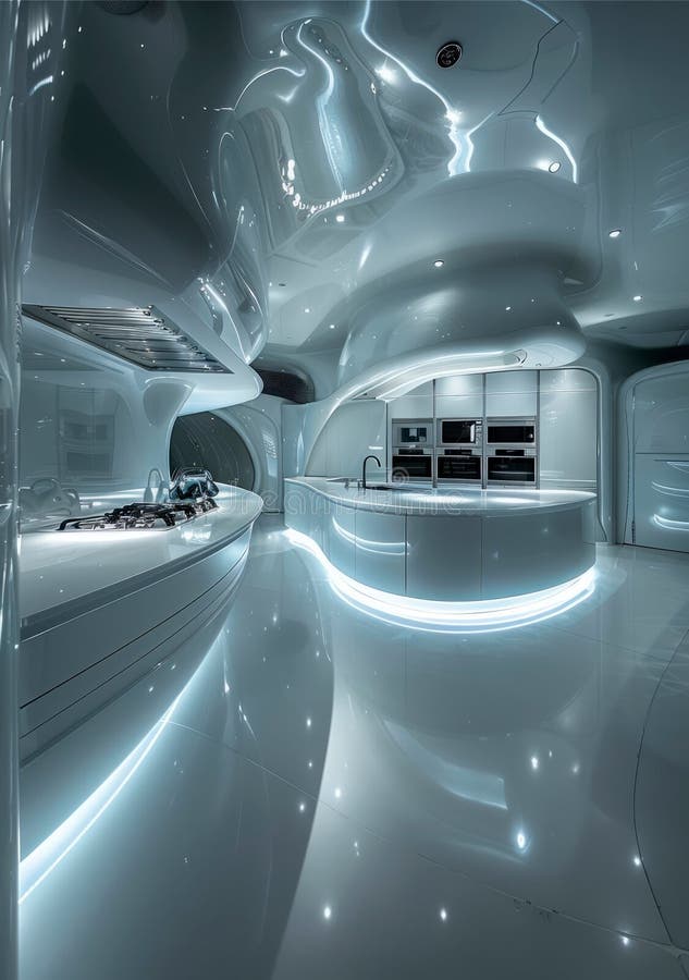 Ultra Modern Kitchen with Smart Appliances and High Tech Features ...