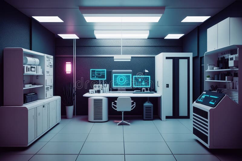 Ultra-modern Lab with Sophisticated Technology and Minimalist Design ...