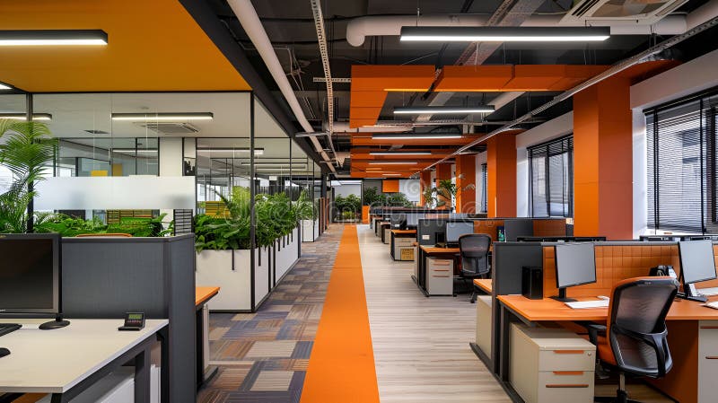 Ultra Modern Office Space for it Companies Stock Illustration ...