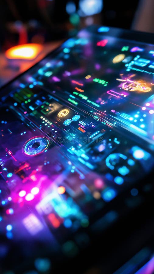 Ultra-modern Tablet with Interactive AR Applications in Vibrant Colors ...