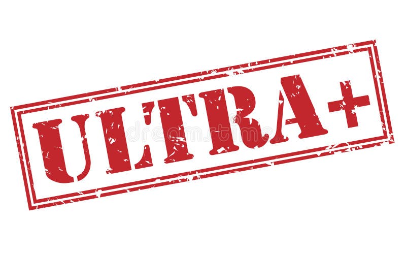 Ultra plus red stamp stock illustration. Illustration of sticker - 73713150