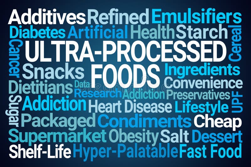 Ultra-Processed Foods Word Cloud Stock Illustration - Illustration of ...