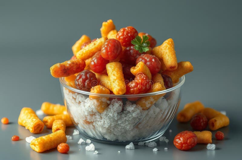 Ultra-Processed Industrial Snack Render Stock Illustration ...