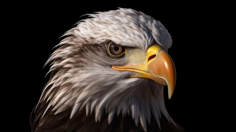 Ultra-realistic Bald Eagle Head 4k Rendering Stock Illustration ...