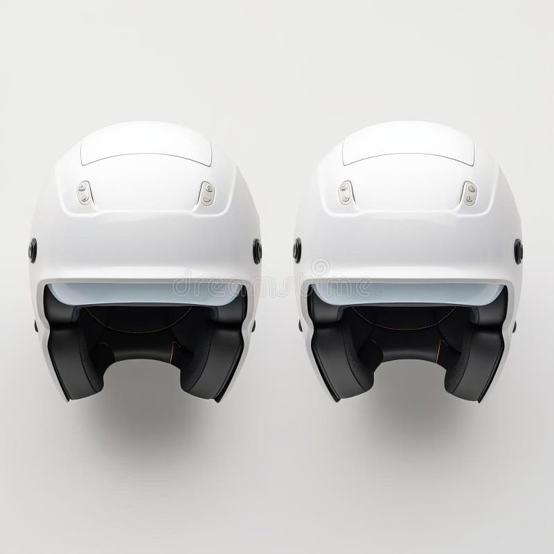 Ultra-realistic Empty Helmet Mockup with Front and Back Views Stock ...