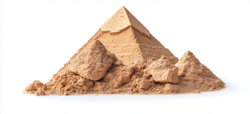 Ultra Realistic Great Pyramid with Surrounding Sand and Rubble Stock ...