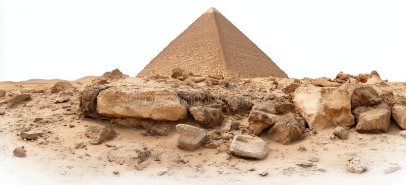 Ultra Realistic Image of the Great Pyramid in a Desert Landscape Stock ...