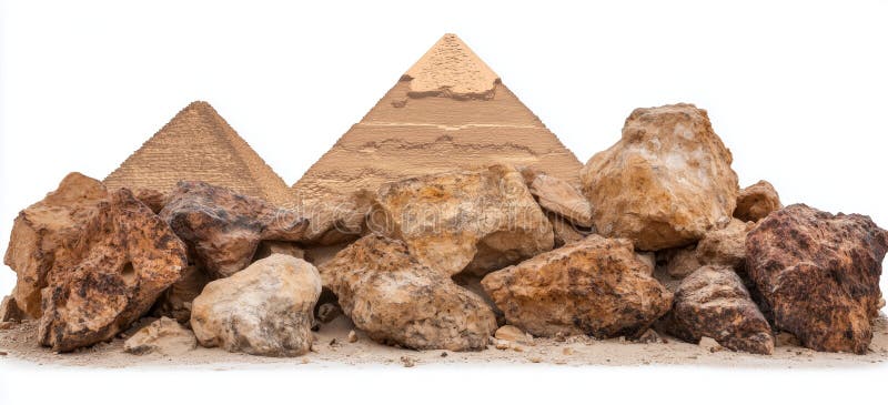 Ultra Realistic Image of the Great Pyramid with Foreground Rocks Stock ...