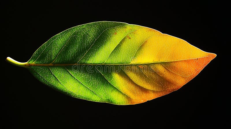 Ultra-realistic Image of a Leaf with a Natural Gradient, Fading from ...