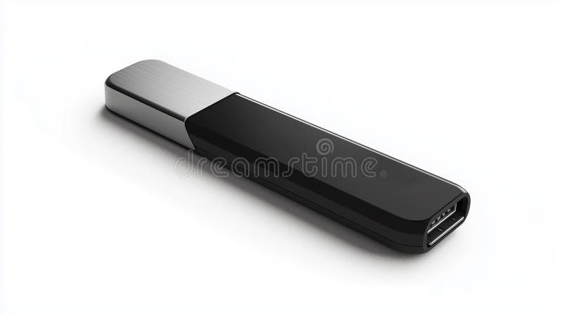 Ultra-realistic Image of a Portable USB Flash Drive with a Sleek Black ...