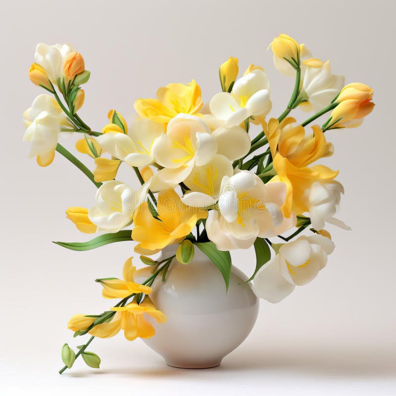 Ultra-realistic 4k Freesia Arrangement Digital Art Techniques Tutorial ...