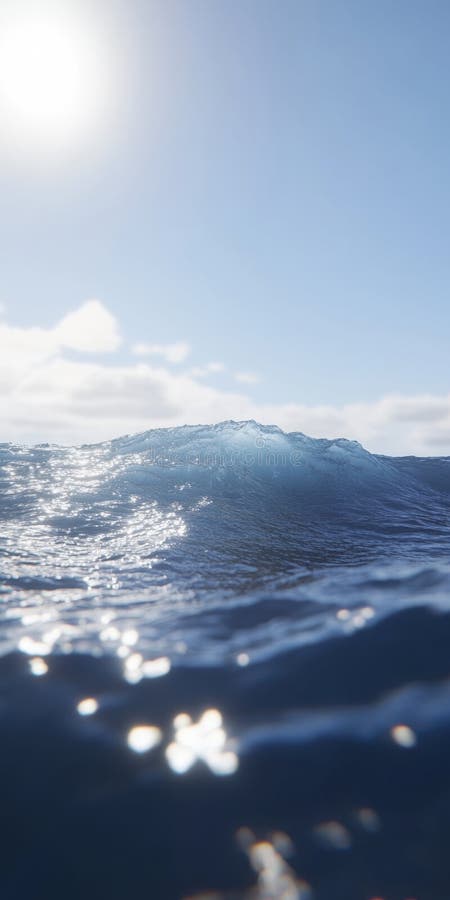 Ultra Realistic 8k Ocean Wave Under Bright Sunlight for Nature and ...