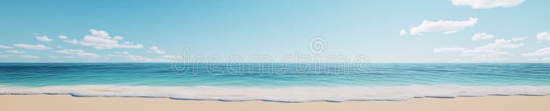 Ultra Realistic Minimal Ocean View with Pristine Beach and Clear Sky ...