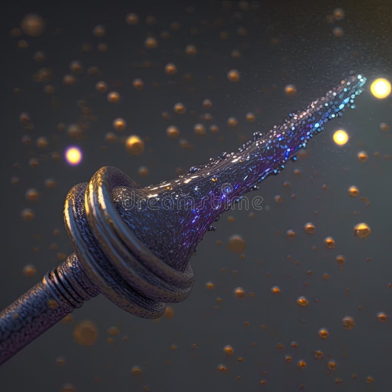 Ultra Realistic Mystical Wand Close Up Stock Illustration ...