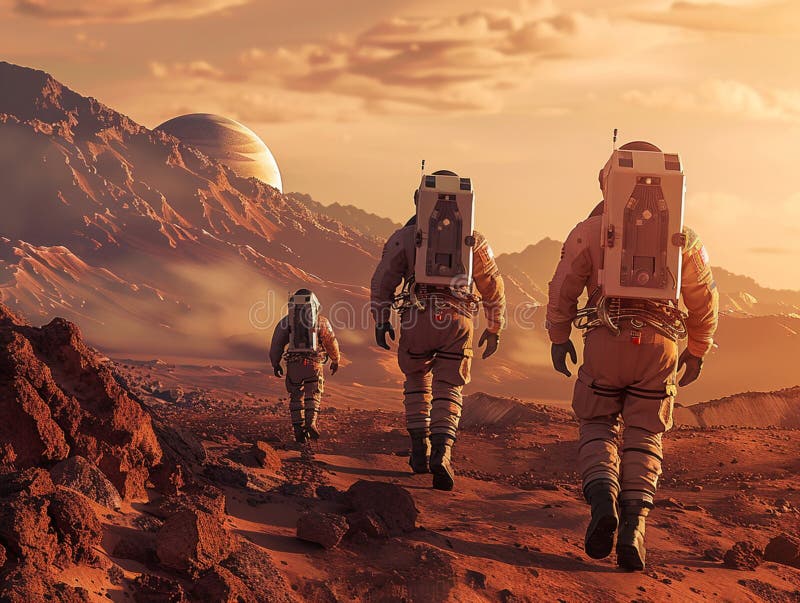 Ultra Realistic Photo Conquest of Mars Stock Illustration ...