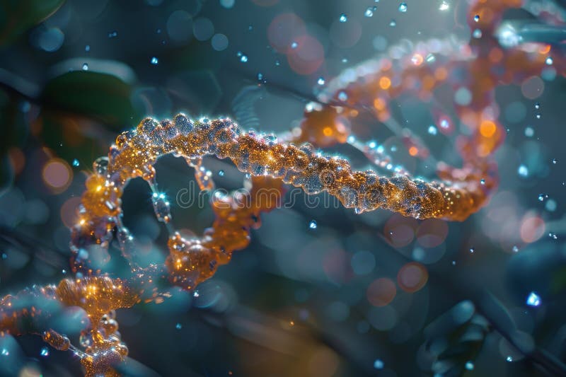 Ultra Realistic Scientific Micrograph of a Double Helix DNA Stock ...