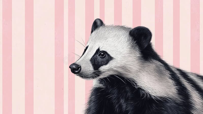 Seamless Badger Stripes Texture Graphite Rose Quartz Realistic Stock ...