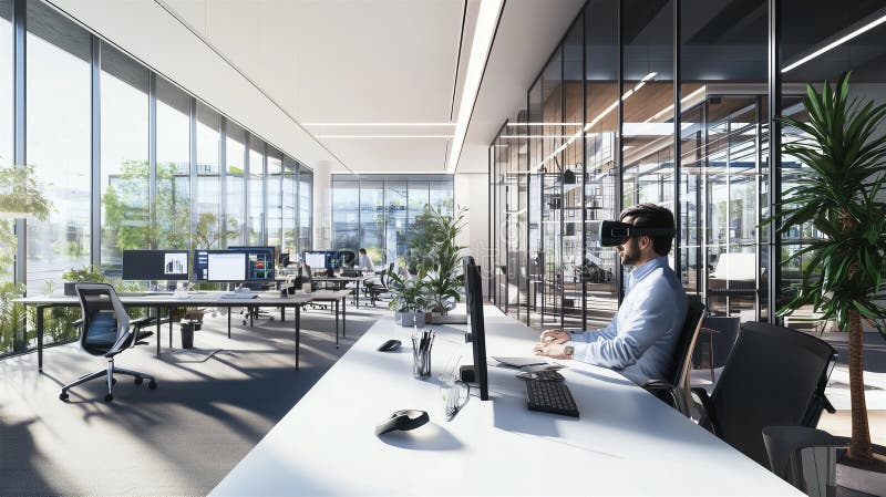 Ultra-realistic View of an Architect Using VR Technology To Visualize ...