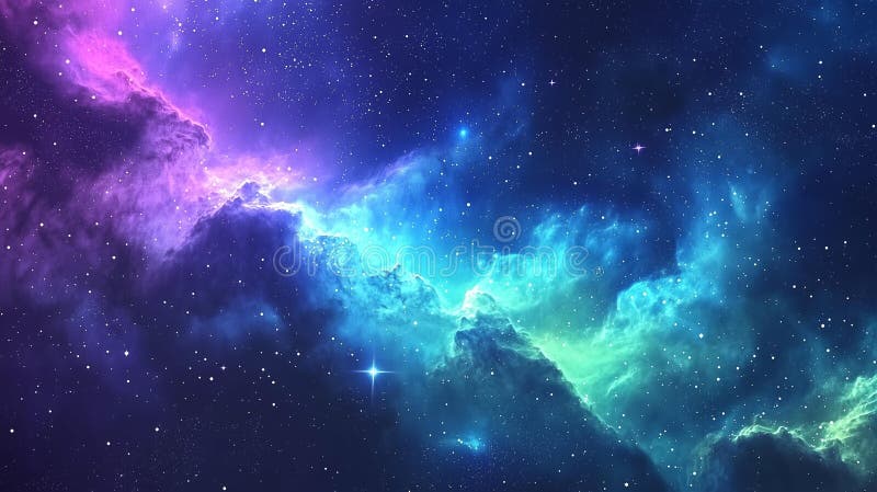 Ultra-realistic View of a Nebula with Vibrant Colors, Illuminated by ...