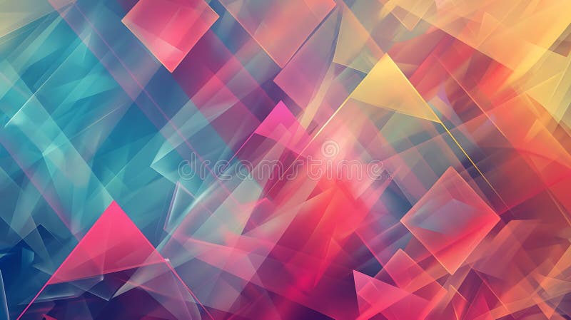 Ultra-sharp Geometric Pattern, Overlapping Translucent Shapes, Subtle ...