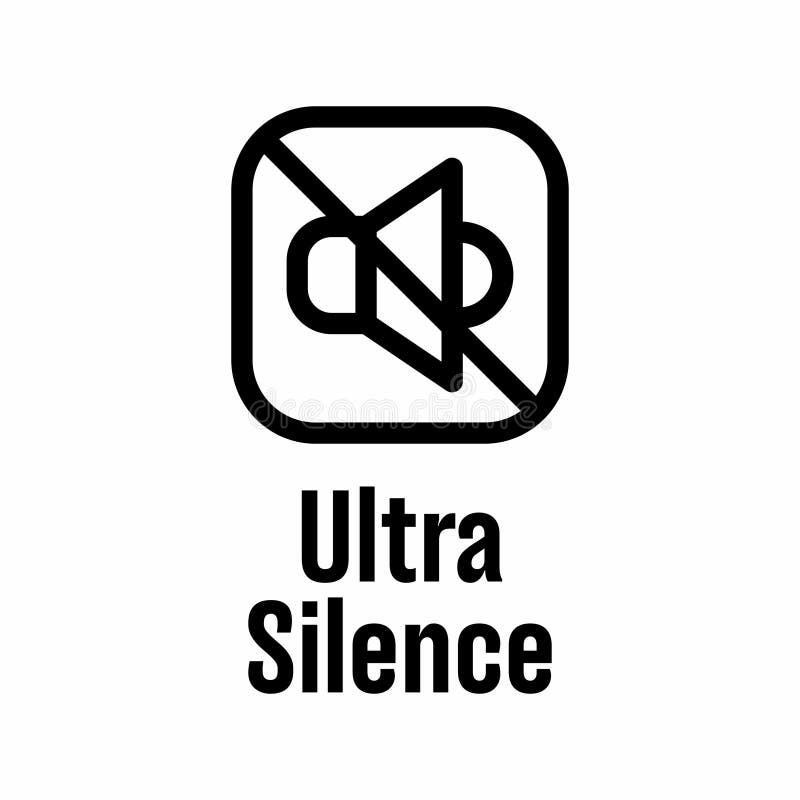 Ultra Silence Vector Information Sign Stock Vector - Illustration of ...