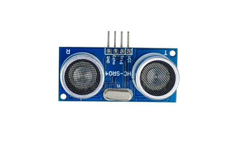 Ultra Sonic Sensor on a White Stock Image - Image of detector ...