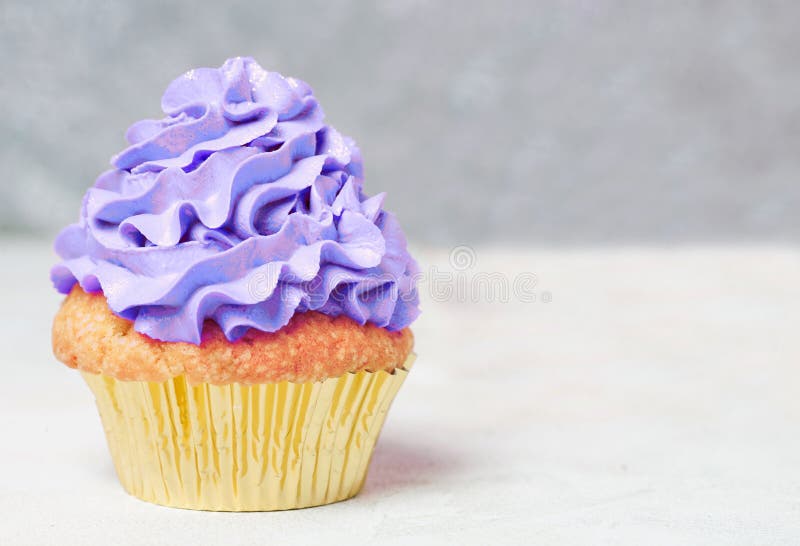 Ultra Violet Cupcakes with Copyspace. Festive and Bright. Holiday ...