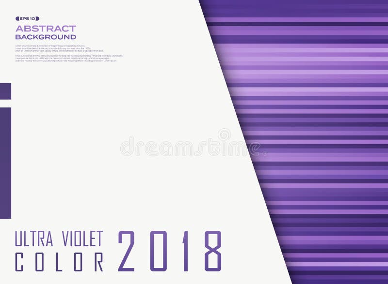 Ultra Violet Flat Color Line Pattern with Copy Space Background Stock ...