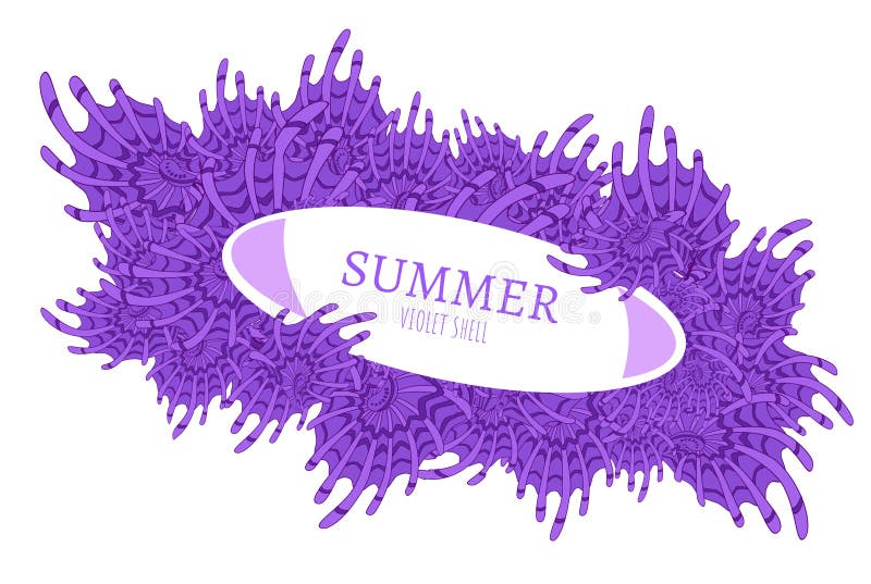 Ultra Violet Frame Shell - Summer Stock Vector - Illustration of sand ...