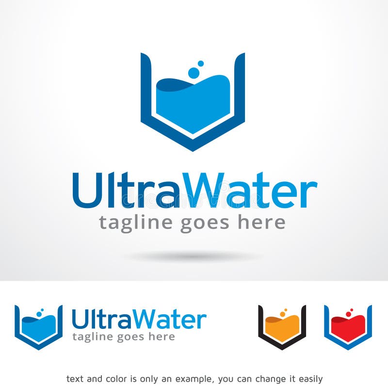 Ultra Water Logo Template Design Vector Stock Vector - Illustration of ...